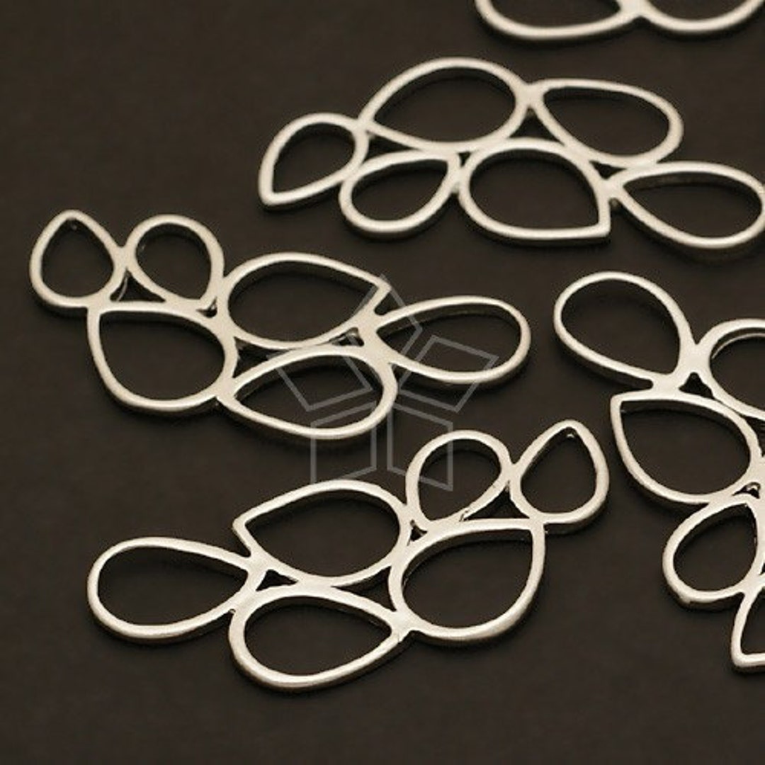 AC-293-MS / 4 Pcs - Bubble Connector, Bubble Pendant, Matte Silver ...