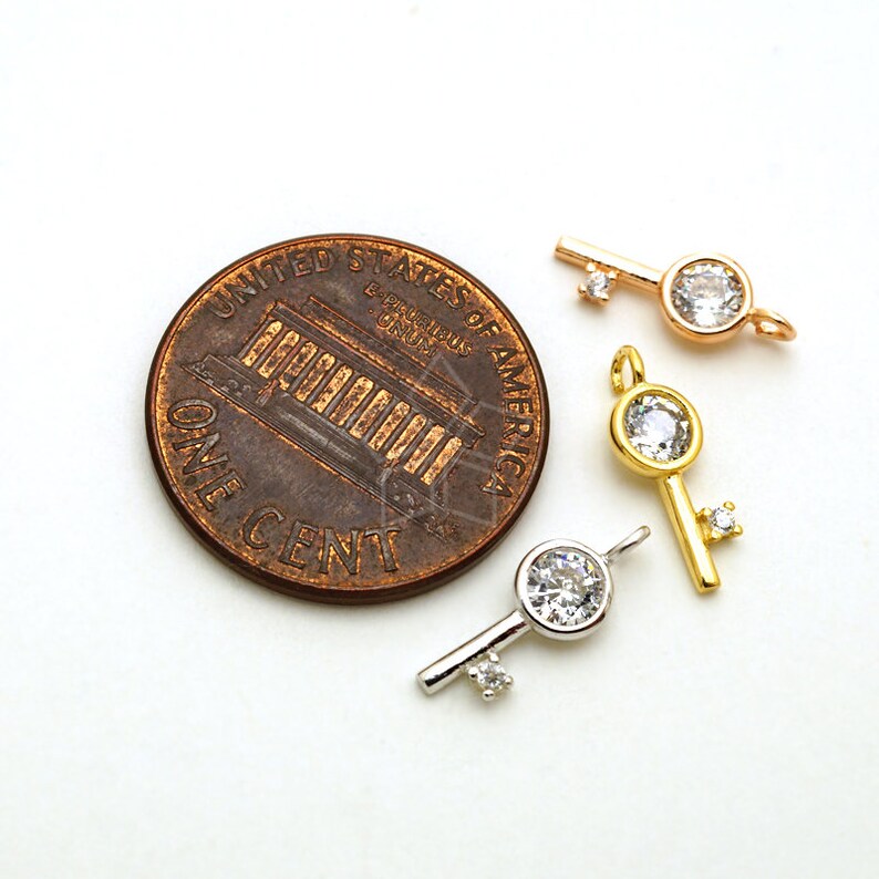 SV-358-OR / 1 Pcs Cubic Mini Key Charms Simple Key Pendant - Etsy