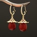 PL-035-RD / 2 Pcs red Tear Drop Shell Pearl Half-drilled - Etsy
