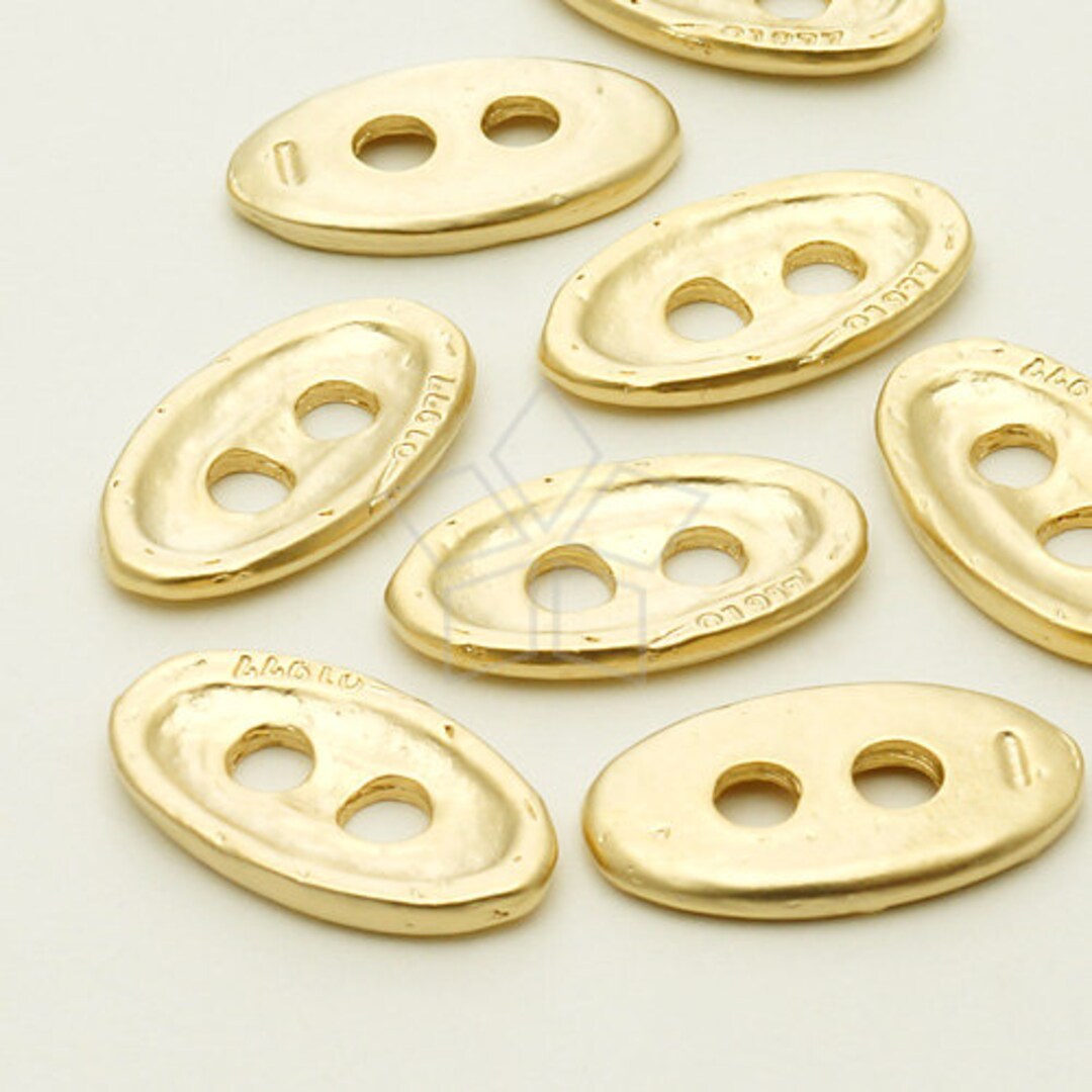 AC-091-MG / 2 Pcs - Button Oval Connector for Knot Bracelet Clasps ...