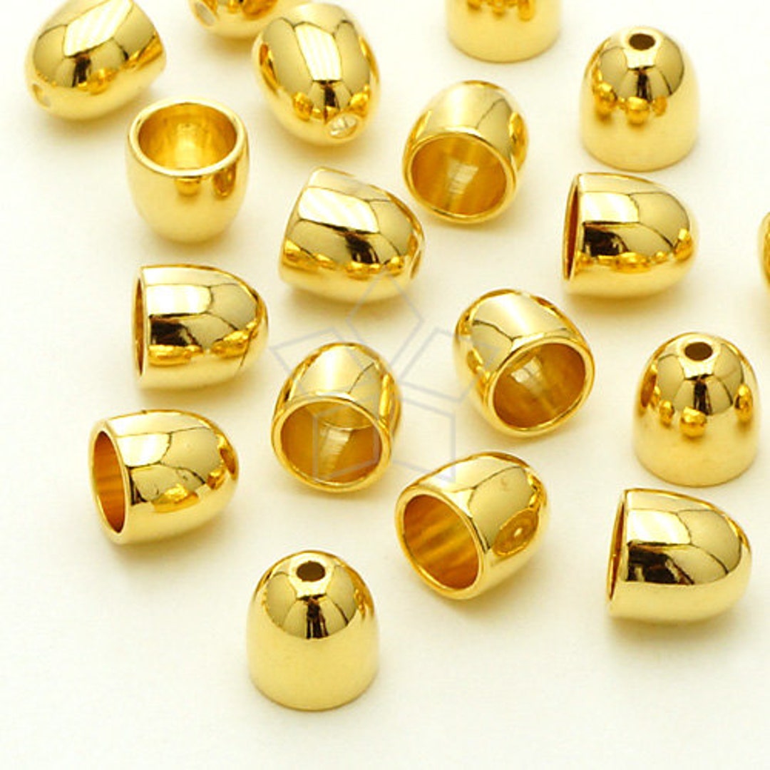 FE-014-GD / 10 Pcs - Tassel Caps, Cord End Caps for Chain or Bead ...