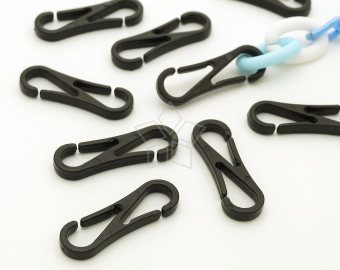 50pcs Black Plastic Hook Clasps,plastic Mini Gloves Hooks Buckles ...