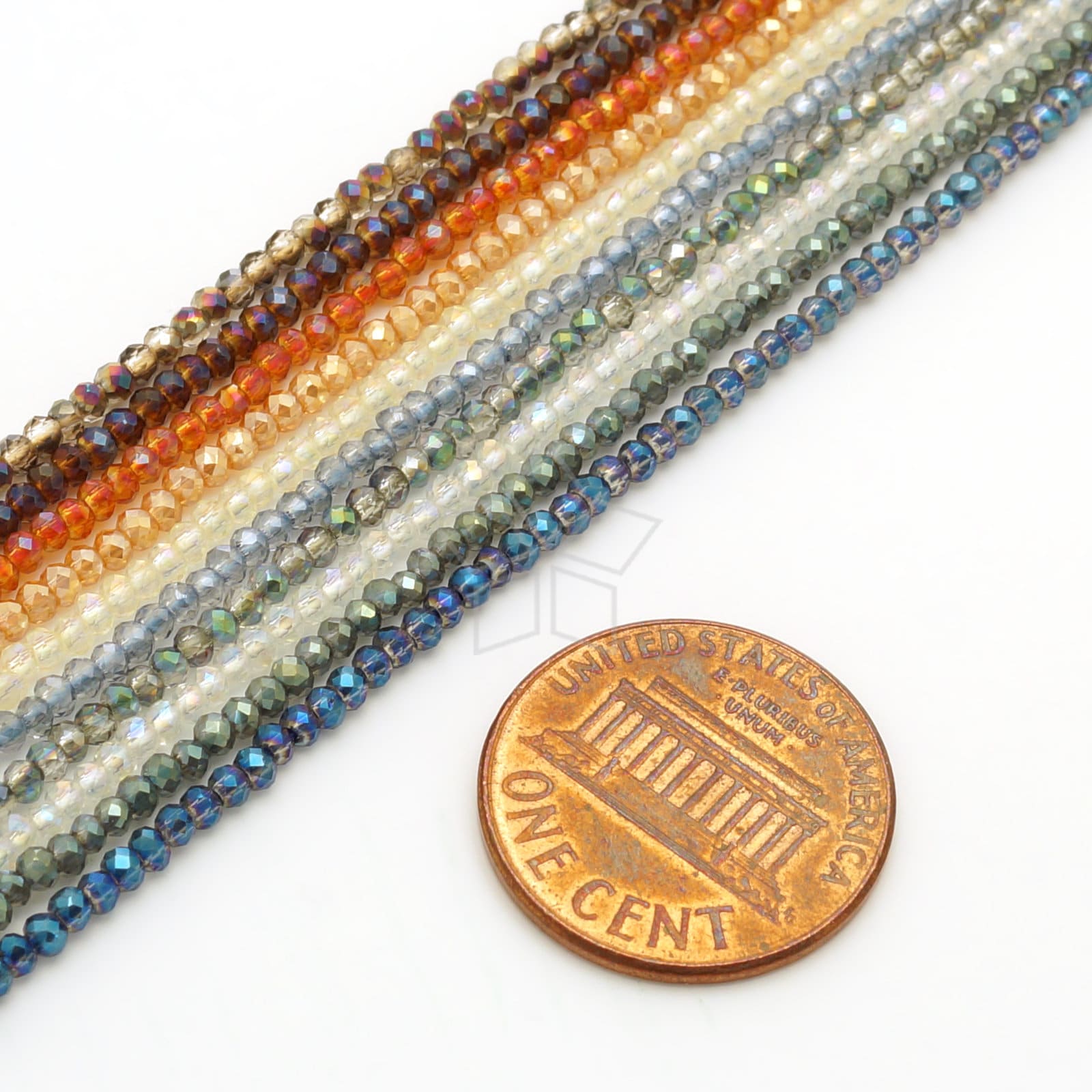 CRT01 / 1 Strand - 1.5mm Micro Faceted Crystal Rondelle Beads, Very ...