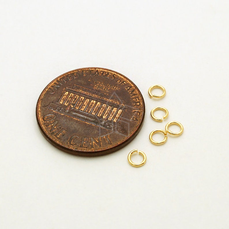 BS-002-GD / 10 Grams - Very Thin Wire 3mm Jump Rings, Round, Unsoldered ...