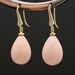 PL-034-PK / 2 Pcs - Light Pink Tear Drop Shell Pearl, Milky Pink Half ...
