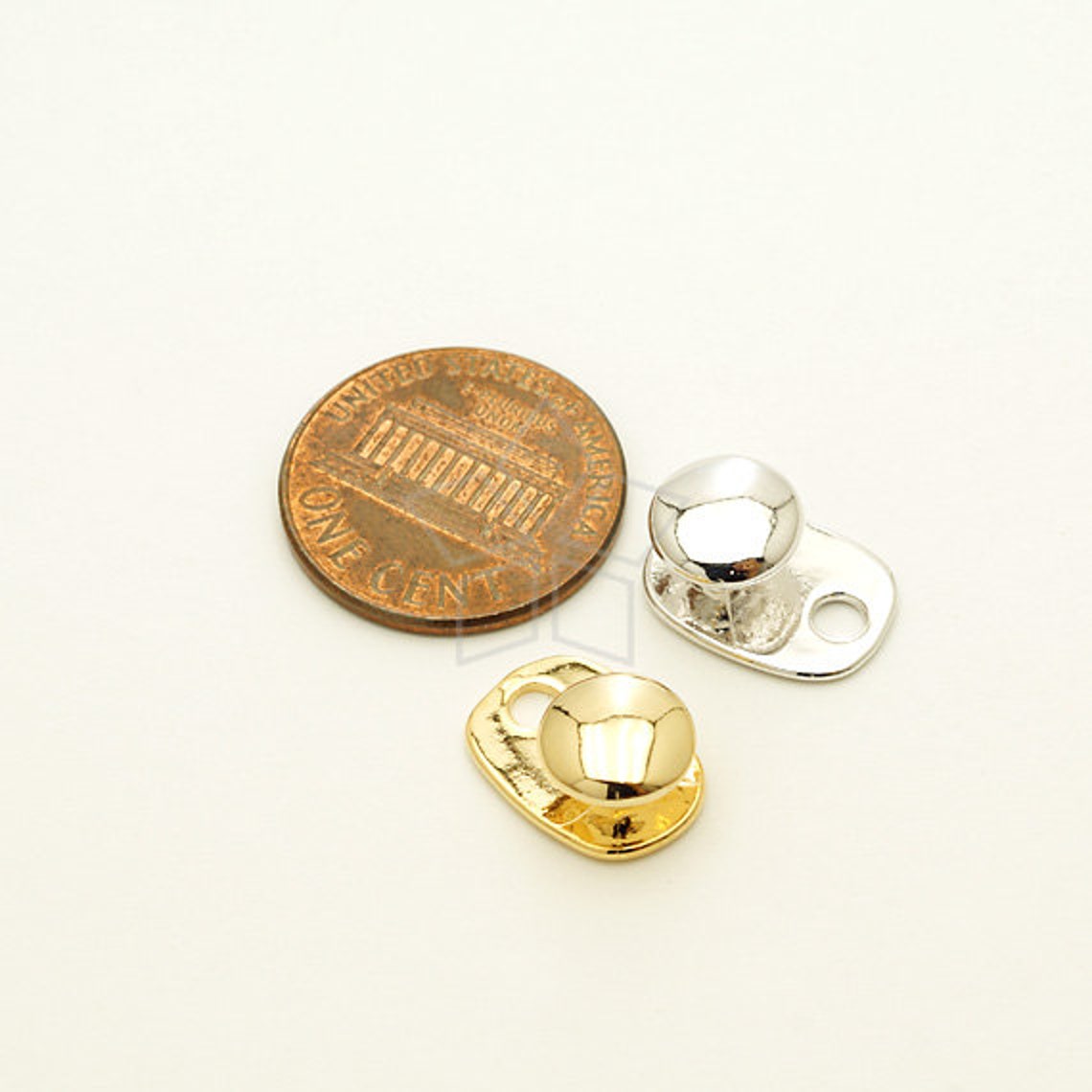 CS-071-OR / 2 Pcs - Button Disc Half Clasp, Knot and Leather Bracelet ...