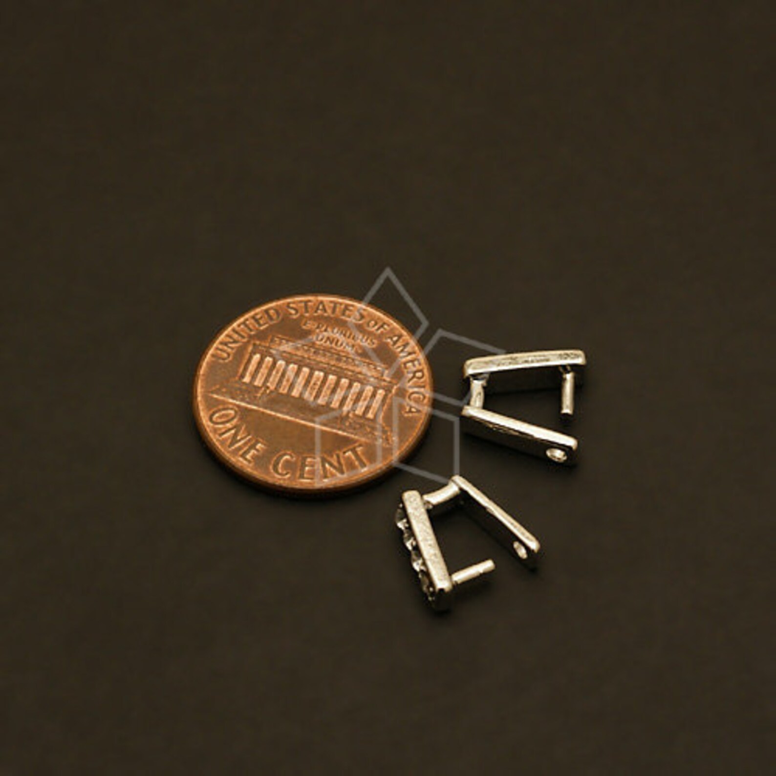 PS-009-OR / 2 Pcs Cubic Square Bail for Necklace Pendant, Diy Necklace ...