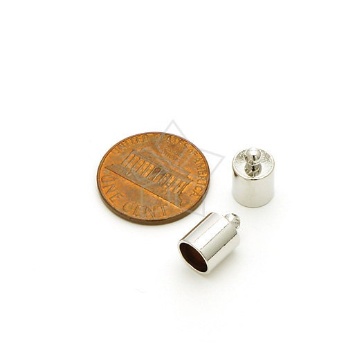 FE-039-OR / 10 Pcs - 8mm End Caps With Loop - Leather End Caps for 7mm ...