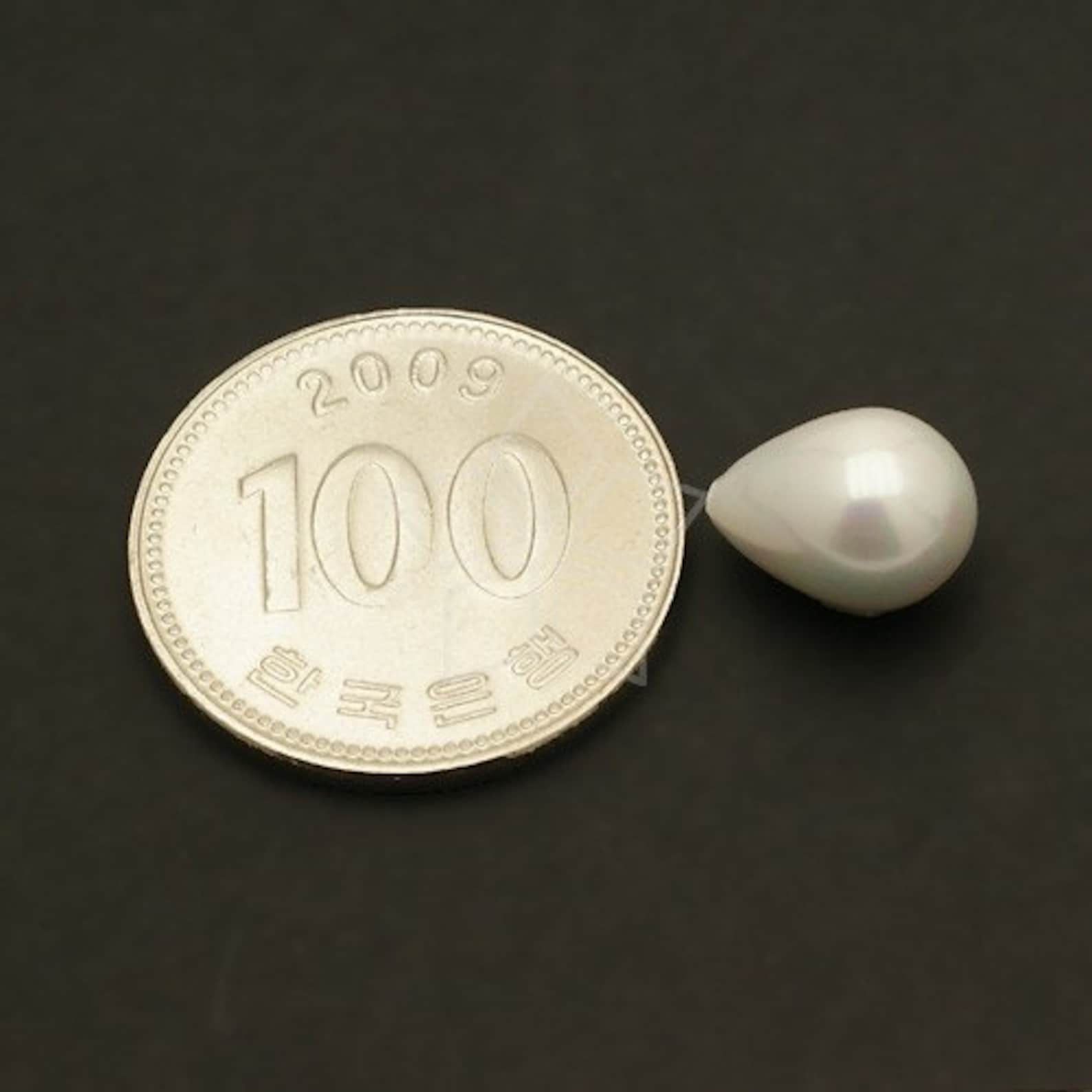 PL-016-SP / 2 Pcs Cream White Tear Drop Shell Pearl - Etsy