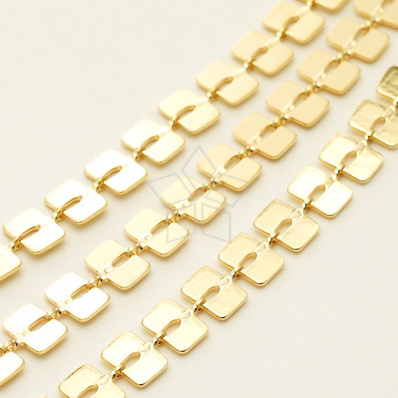 CH-123-GD / 1 Meter Square Links Chain Rectangle Chain | Etsy