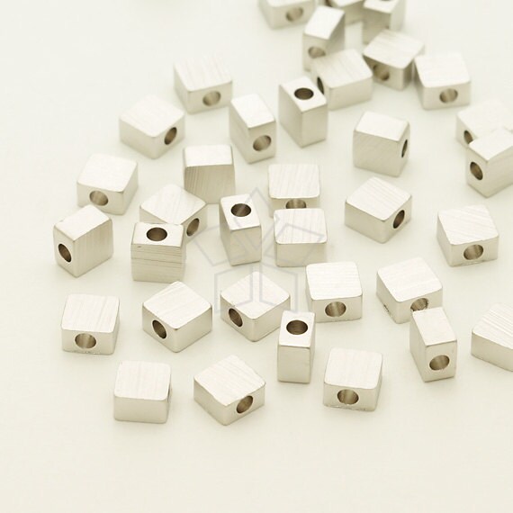 ME-247-MS / 4 Pcs Solid Square Block Beads Geometric | Etsy