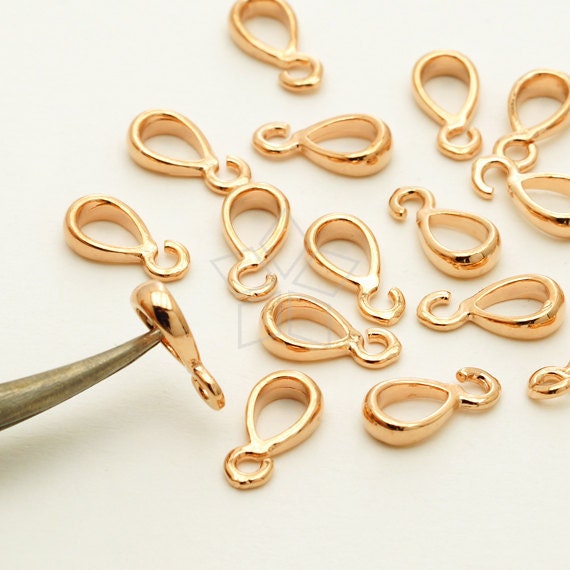 PS-084-RG / 10 Pcs Simple & Mini Pendant Bail Rose Gold | Etsy