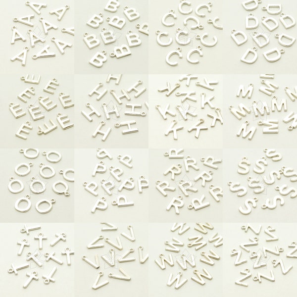 Sterling Silver Alphabet Letters - Etsy