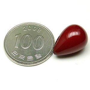 PL-035-RD / 2 Pcs red Tear Drop Shell Pearl Half-drilled - Etsy