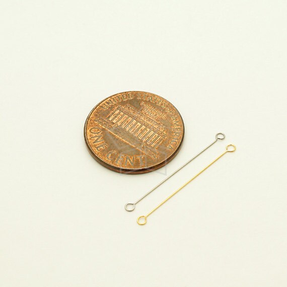 Fd 107 Or 30 Pcs 0 3mm Very Thin Double Sided Eye Pins Etsy