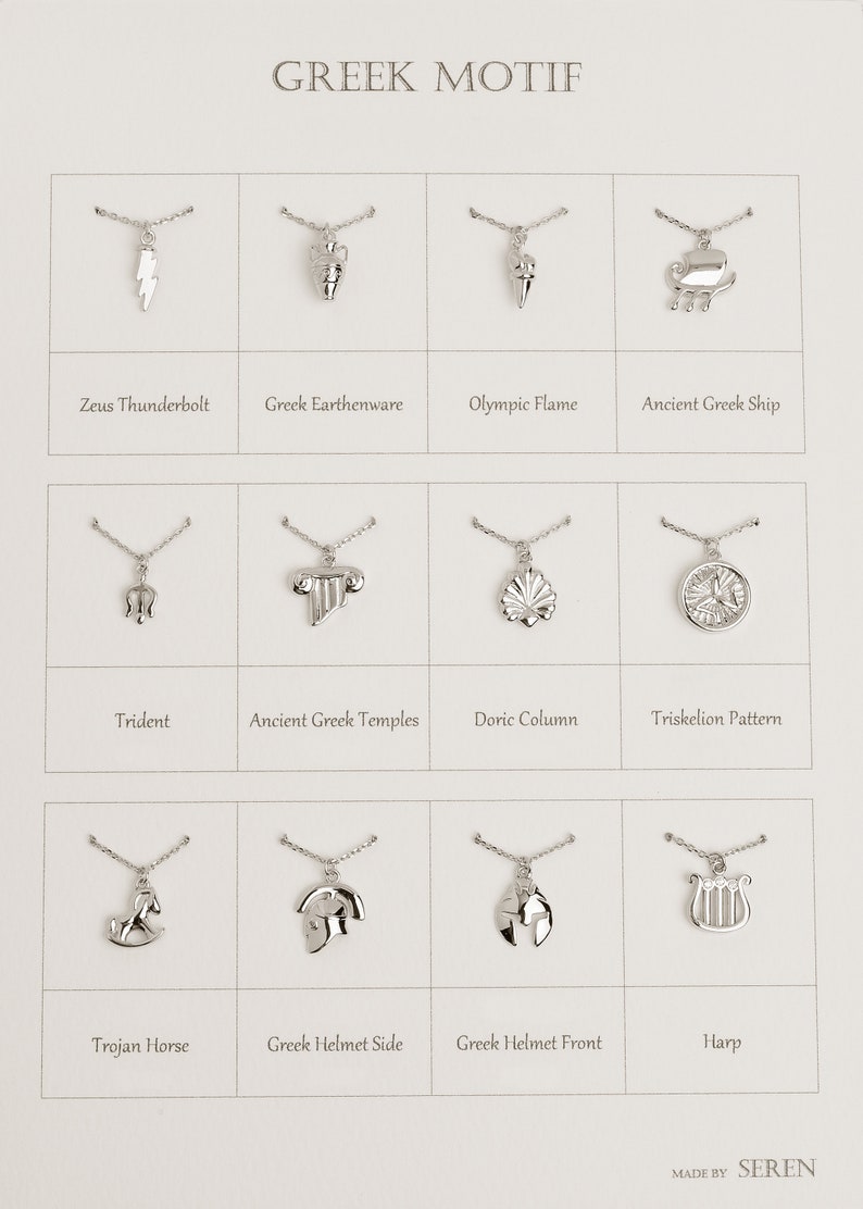 PD-2227-OR / 2 Pcs - Ancient Greek Motif Charms, Rhodium Silver 12 ...