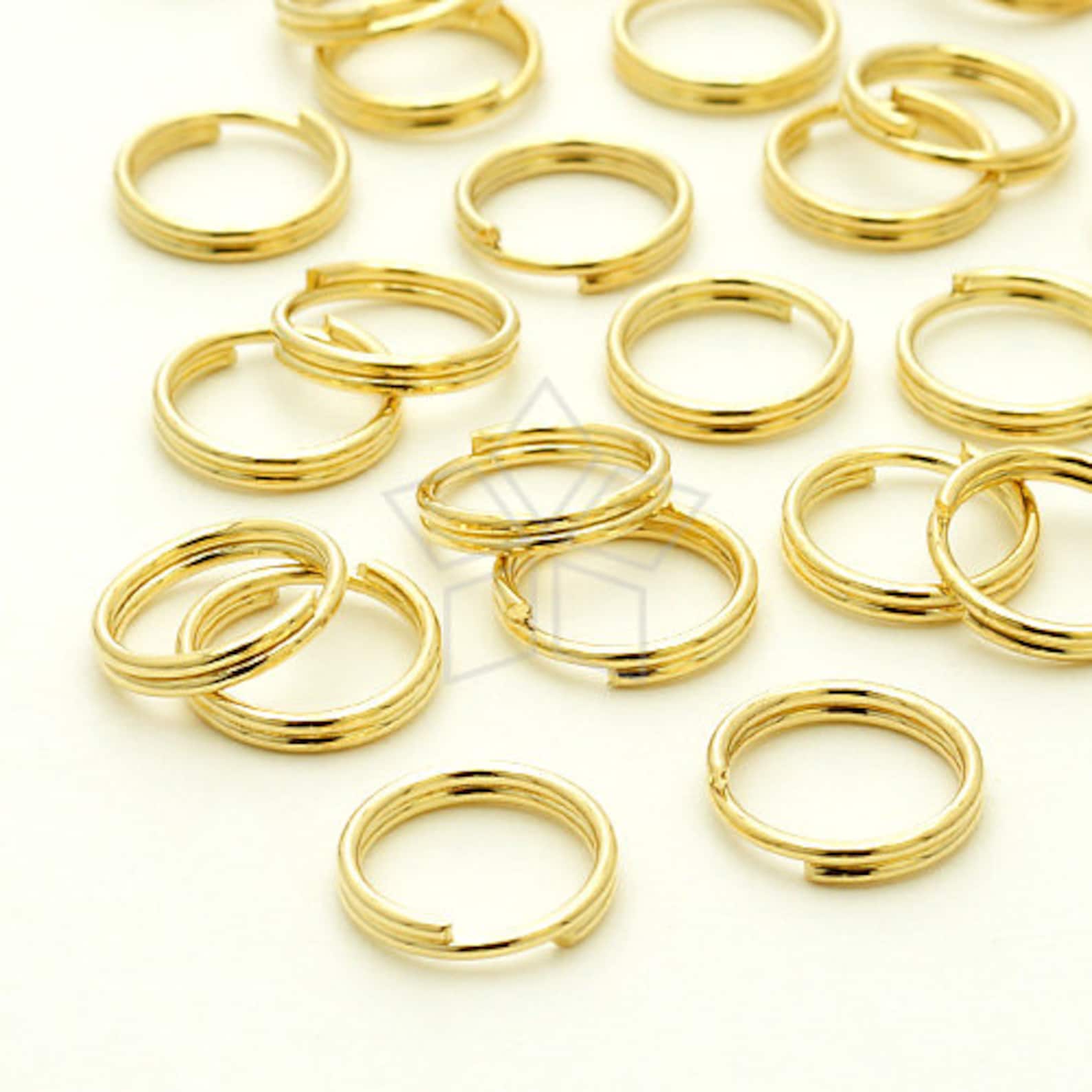 BS-120-GD / 100 Pcs 8mm Split Jump Rings Double Jump-rings, Jewelry ...