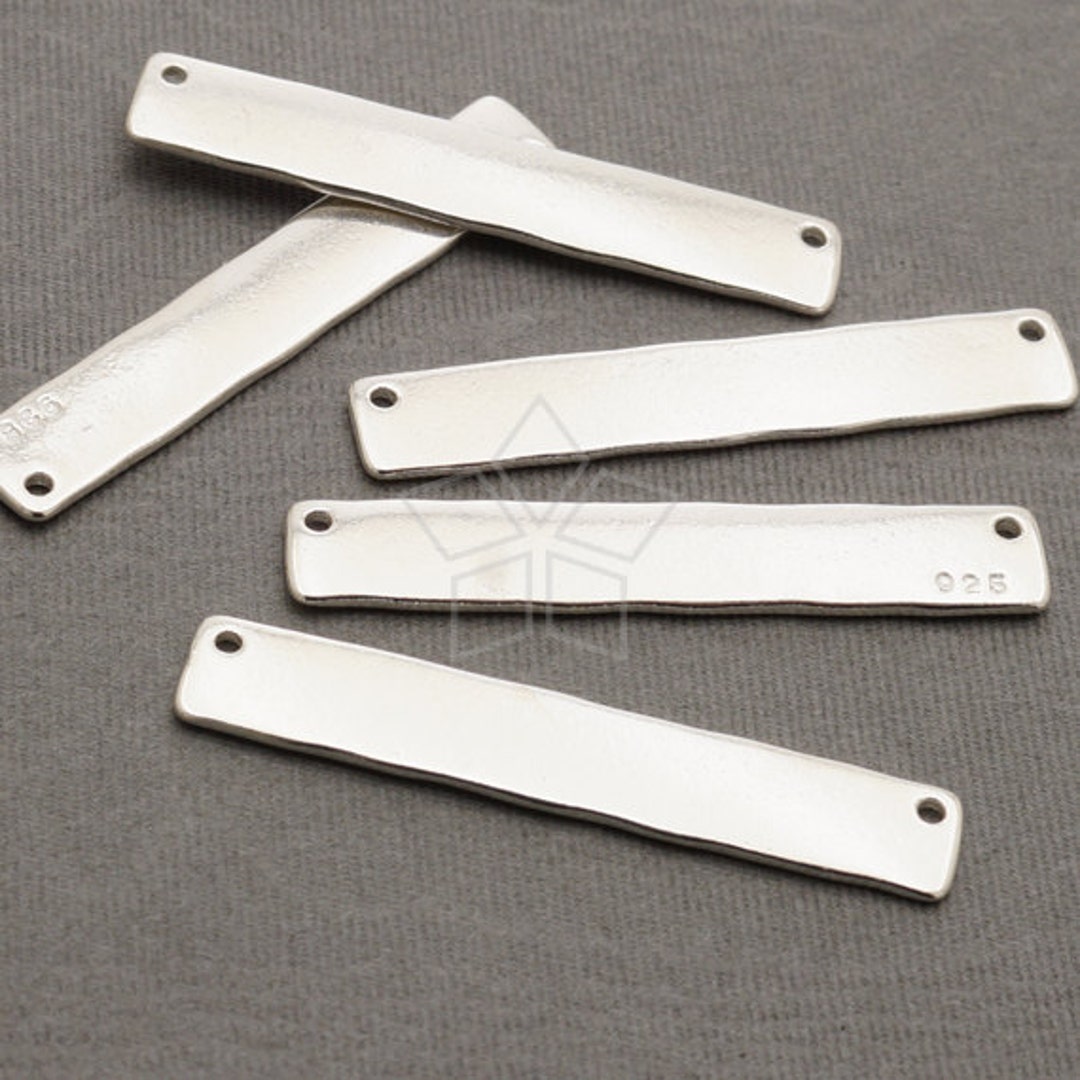 SV-208-SS / 1 Pcs - Sterling Silver Blank Name Bar Pendant, Initial ...