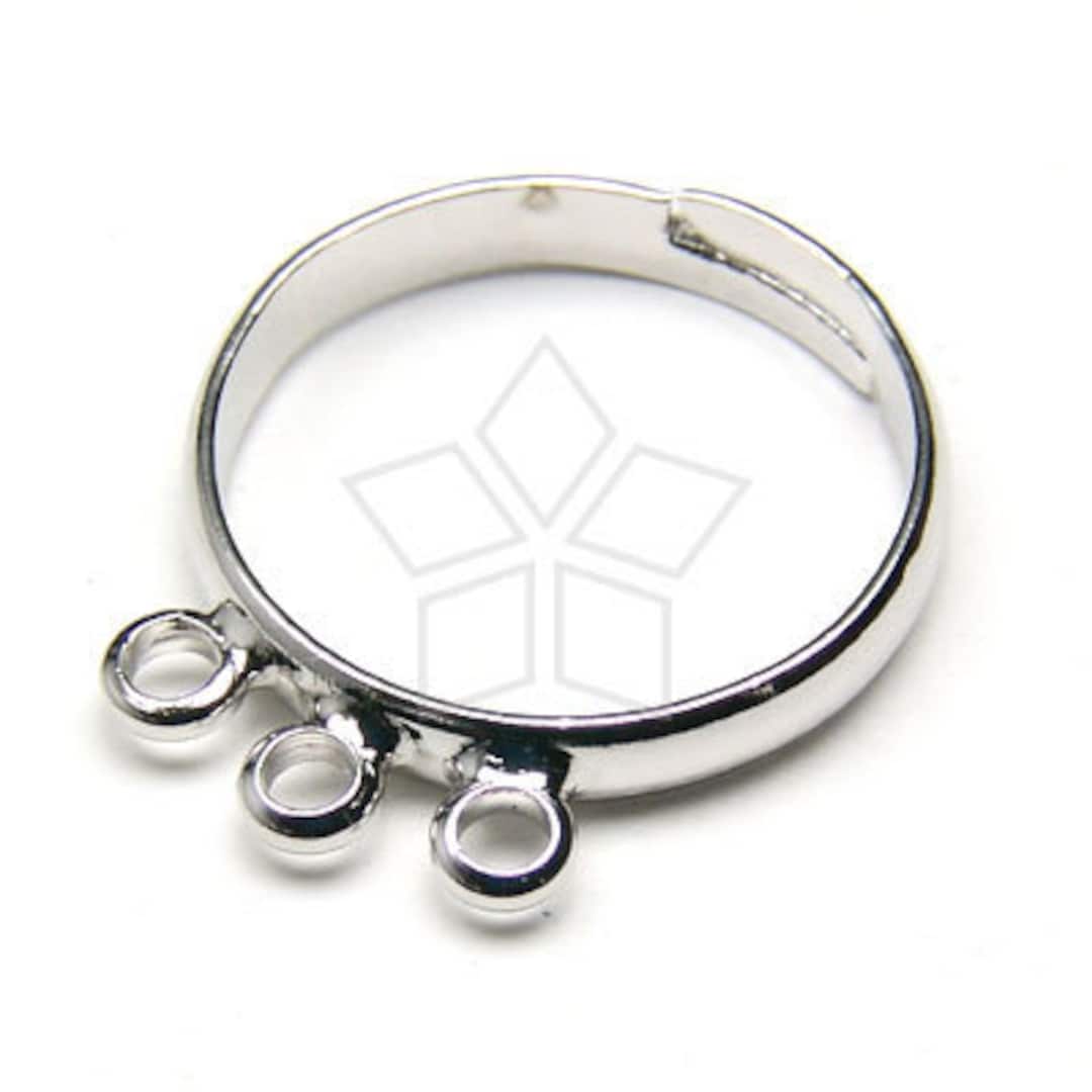 RR-003-OR / 2 Pcs - Three Loops Ring Base, Adjustable DIY Finger Ring ...