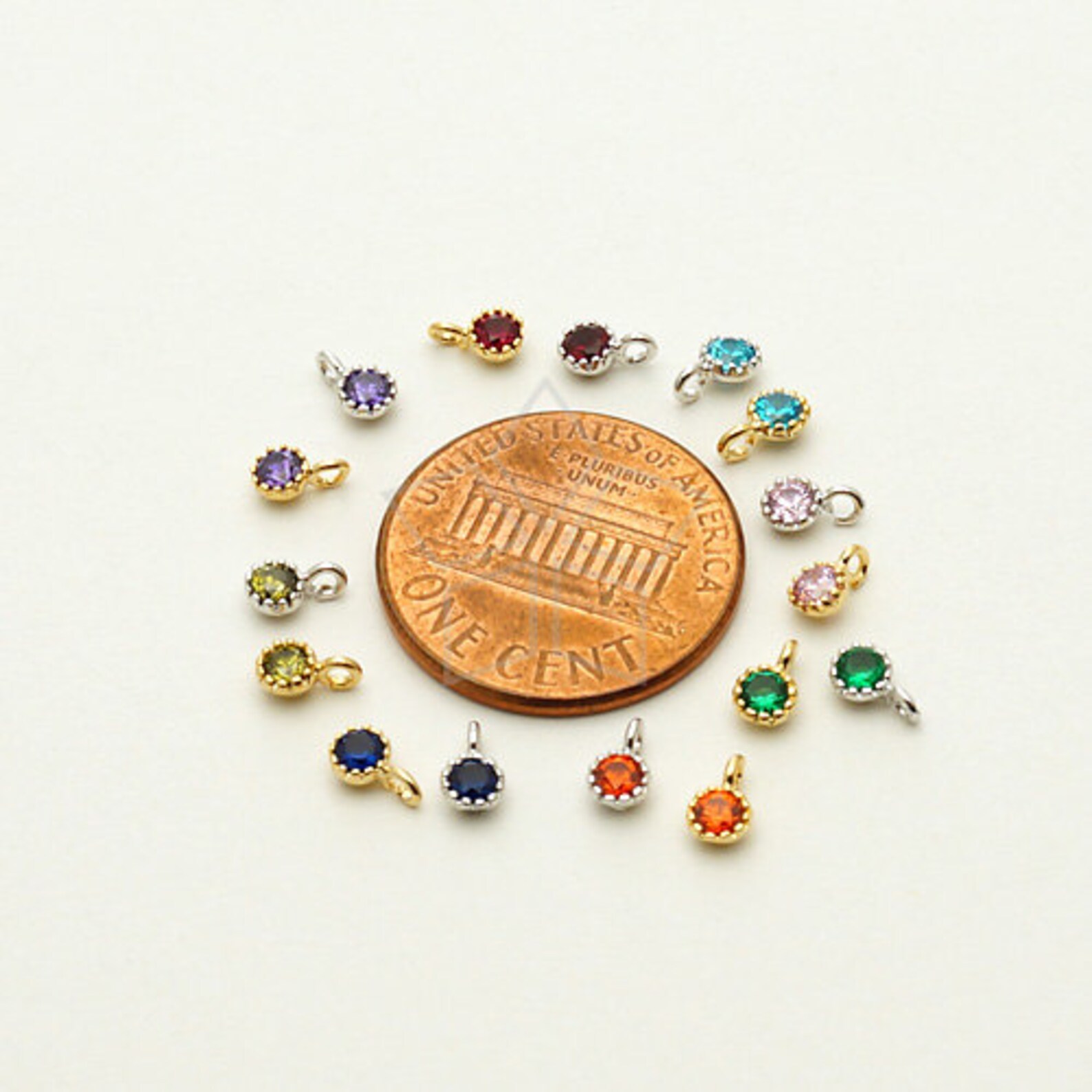 PD-733-OR / 4 Pcs Very Tiny Birthstone Charms November - Etsy