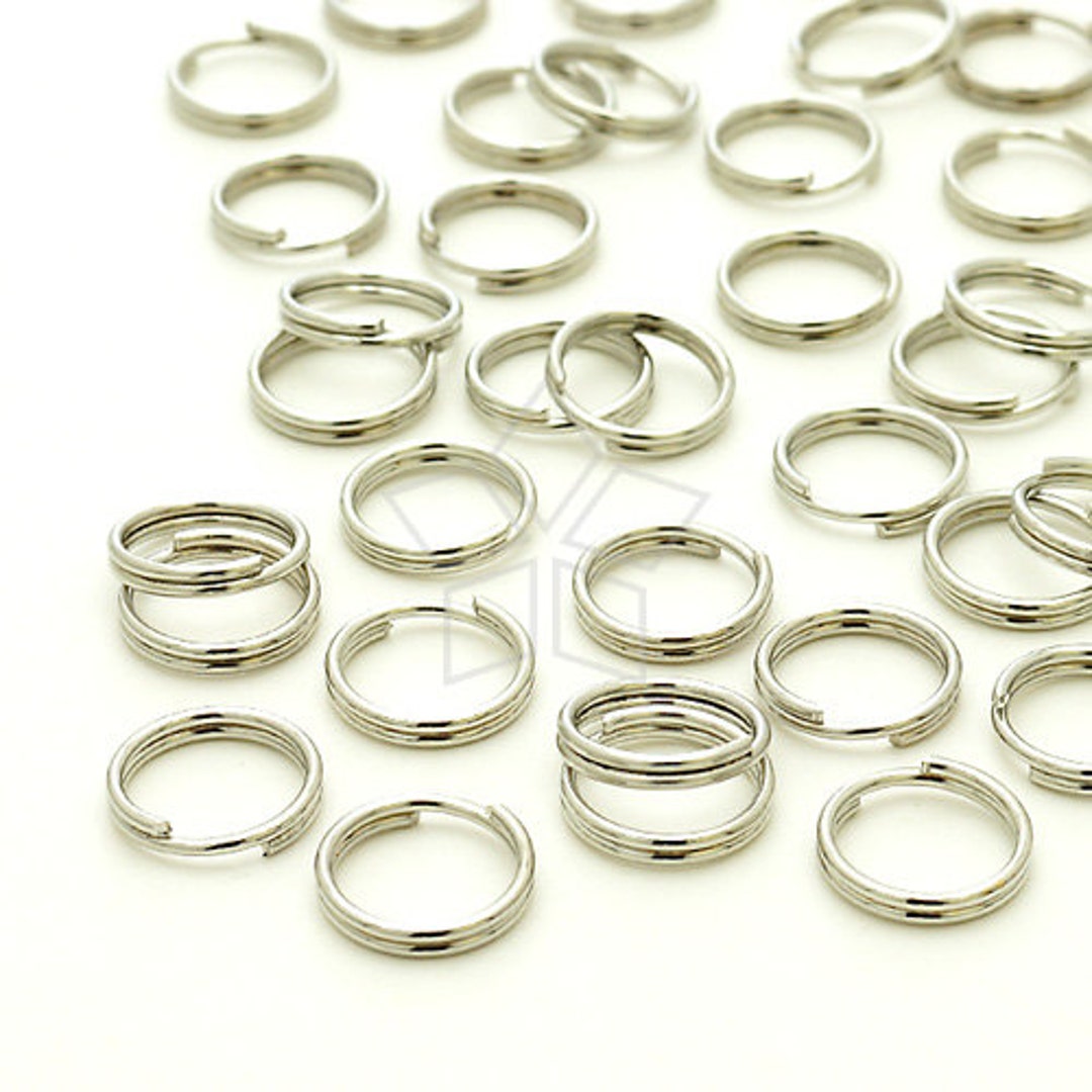 BS-117-OR / 100 Pcs - 6mm Split Jump Rings - Double Jump Rings, Silver ...