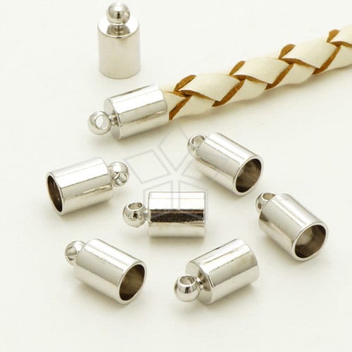 FE-003-OR / 10 Pcs - 5mm End Caps With Loop - Leather End Caps, Silver ...