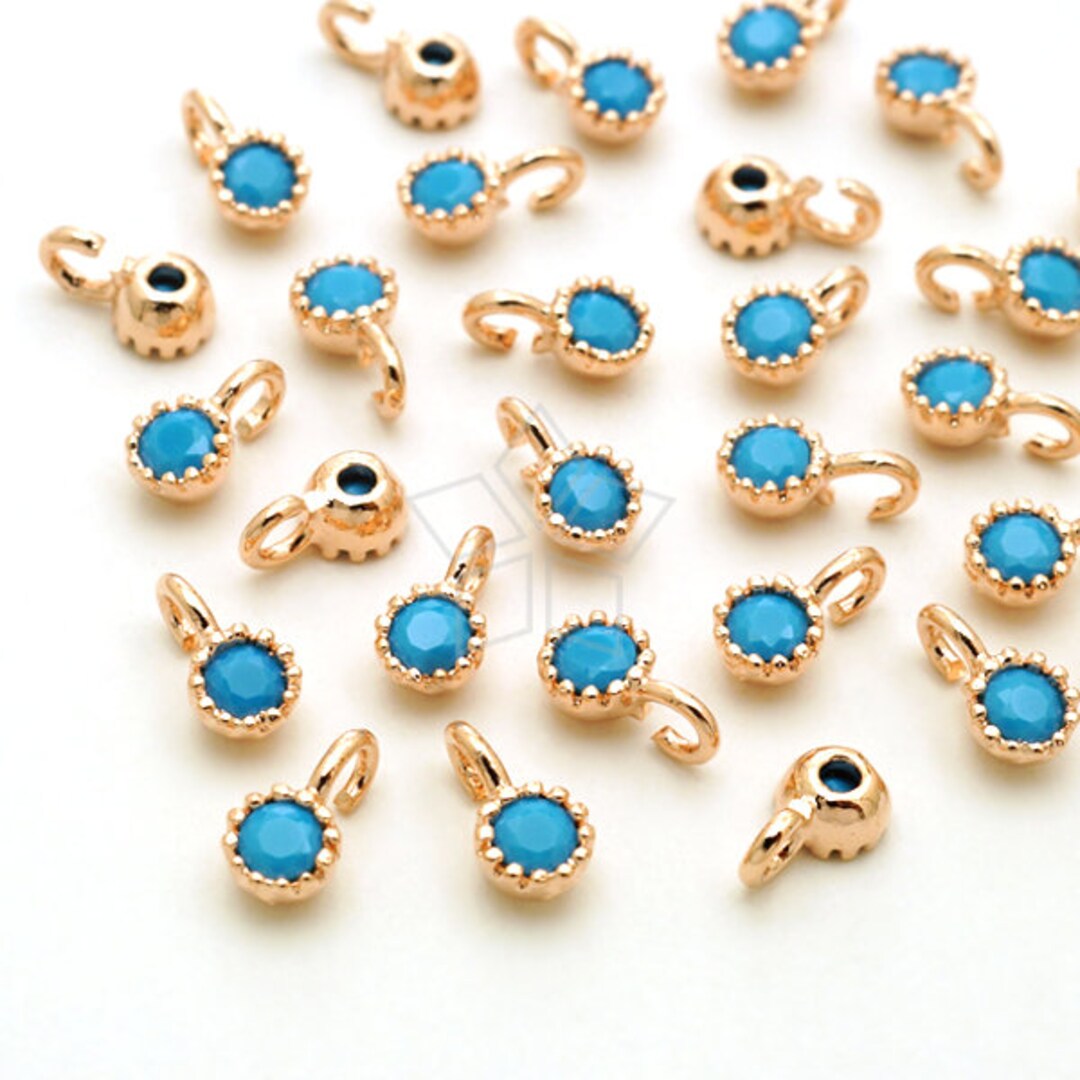 PD-2899-RG / 4 piezas Charms Very Tiny Birthstone Charms, December ...
