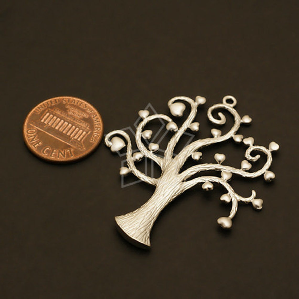 PD-353-MS / 2 Pcs Heart Tree Pendant Big Tree Necklace - Etsy