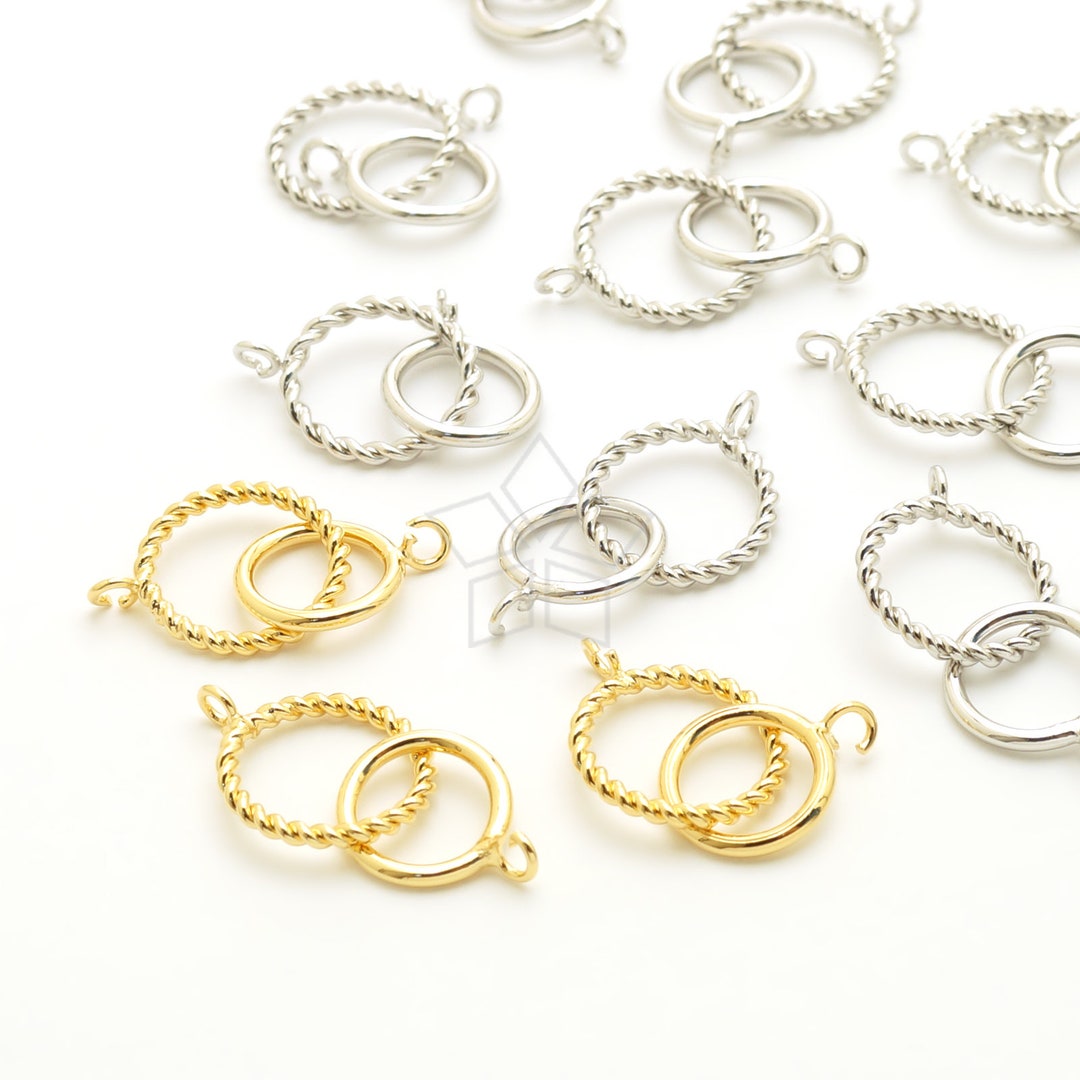 PD-1534-OP / 2 Pcs - Double Ring Links, Double Loop Connector ...