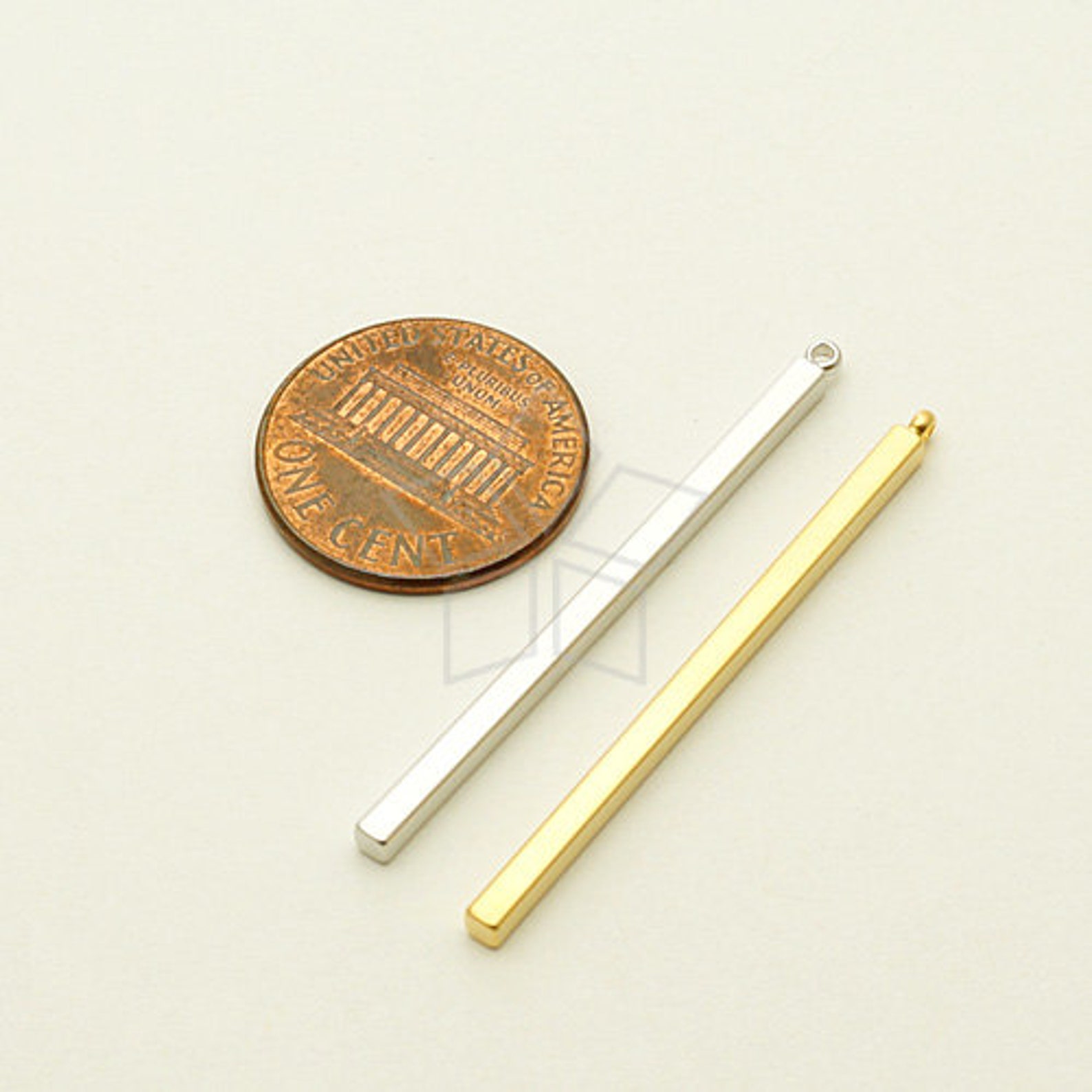PD-954-MG / 2 Pcs - Long Stick Bar Pendant, Stick Charm, Matte Gold ...