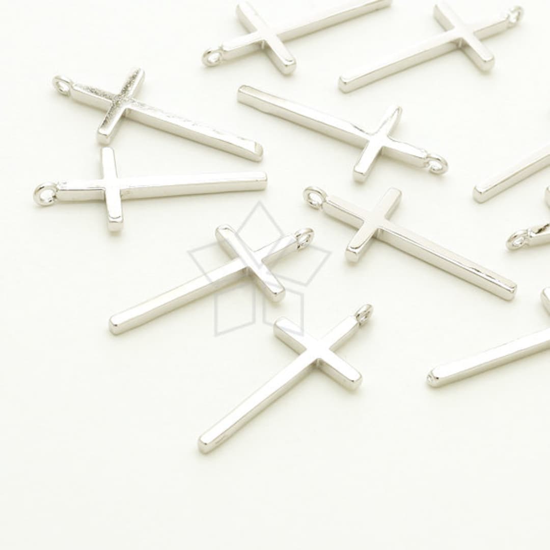 PD-1375-OR / 2 Pcs - Skinny Cross Pendant, Plain Cross, Modern Cross ...