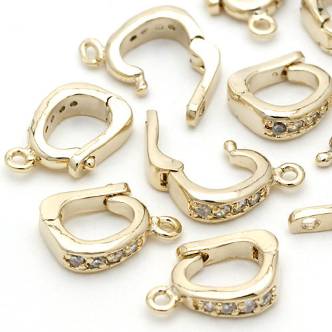 PS-024-GD / 2 Pcs Pendant Bail Connector Enhancer Clasp - Etsy