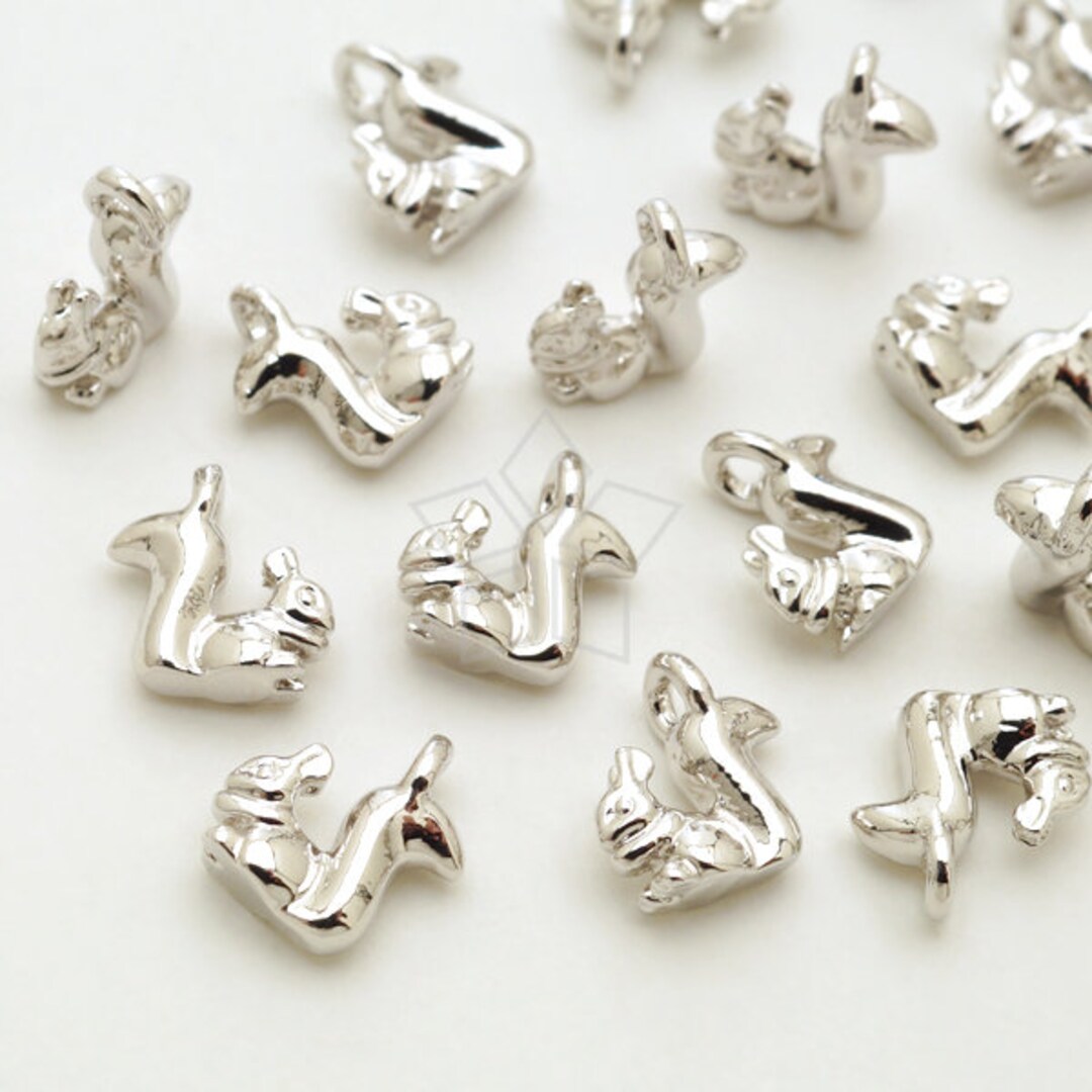 PD-2811-OR / 2 Pcs - Very Tiny Squirrel Charms, Miniature Chipmunk ...