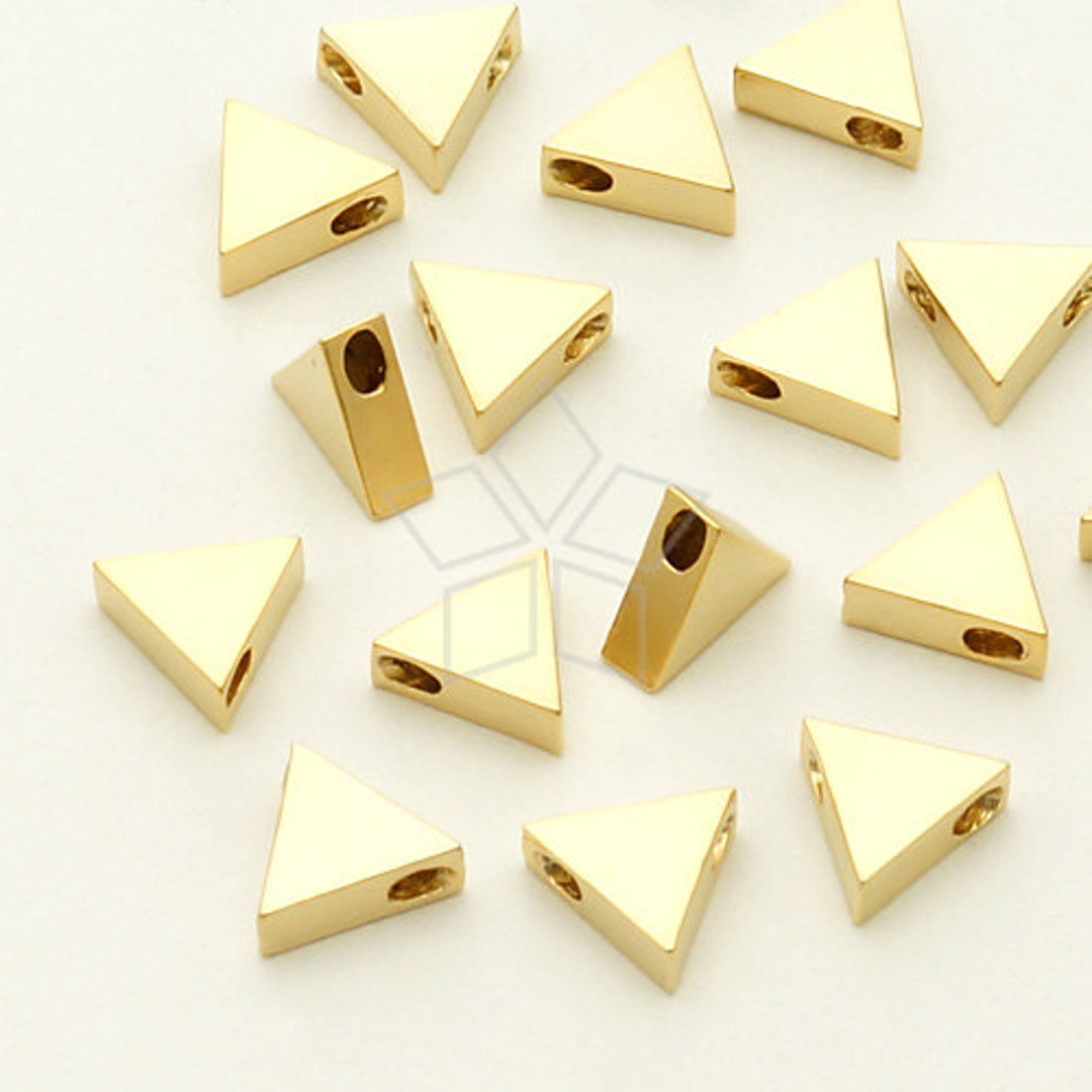ME-181-MG / 2 Pcs - Triangle Bead Centerpiece (small-size), Triangle ...