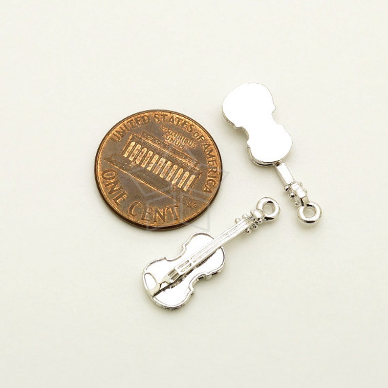 PD-1654-OR / 2 Pcs - Violin Charm, Violin Pendant, Miniature Violin ...