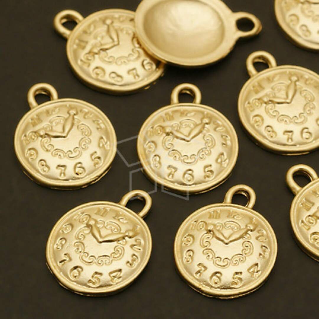 PD-089-MG / 2 Pcs - Clock Charms, Table Clock Pendant, Matte Gold ...