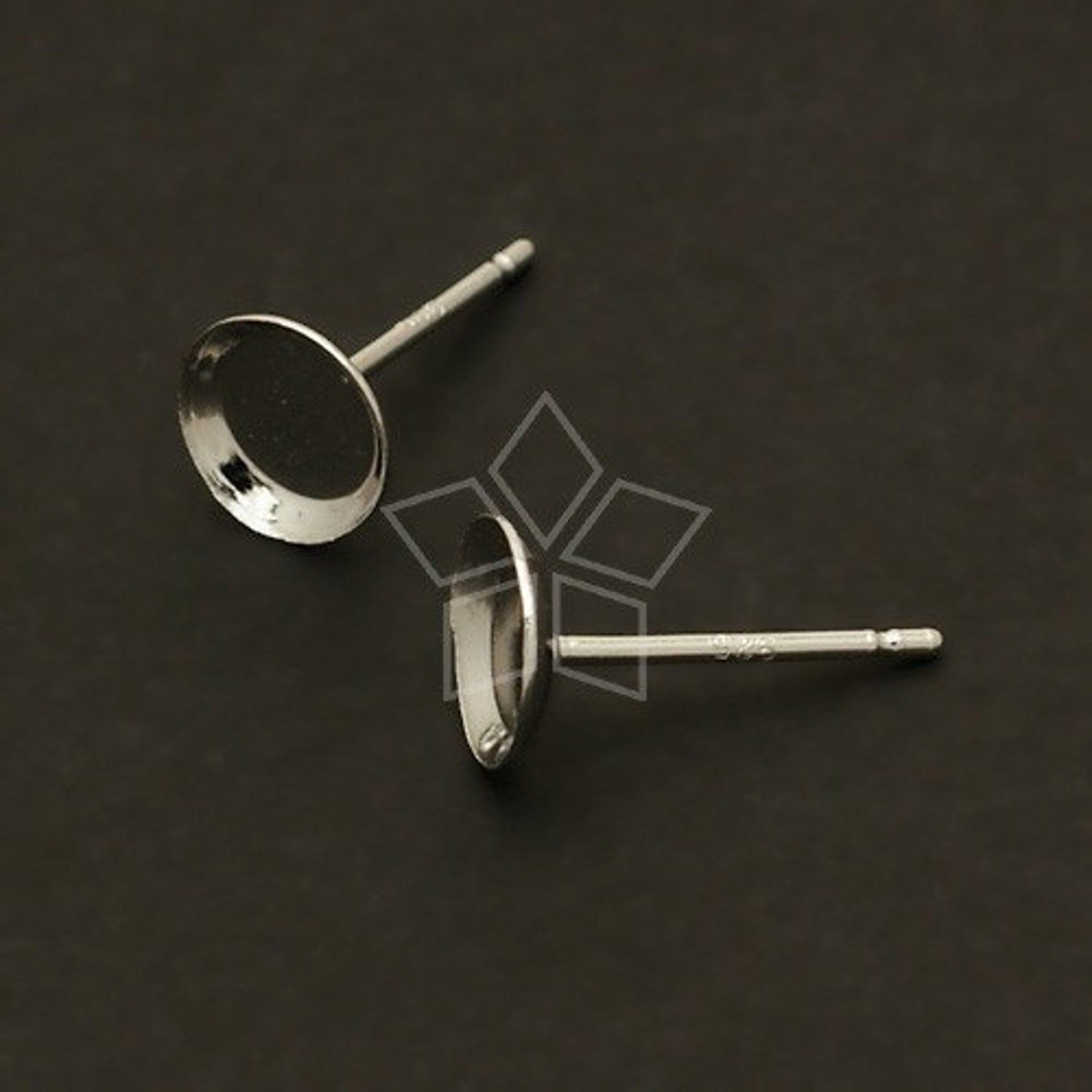 SI-226-OR / 4 Pcs Bezel Plate Earring Posts for Swarovski - Etsy