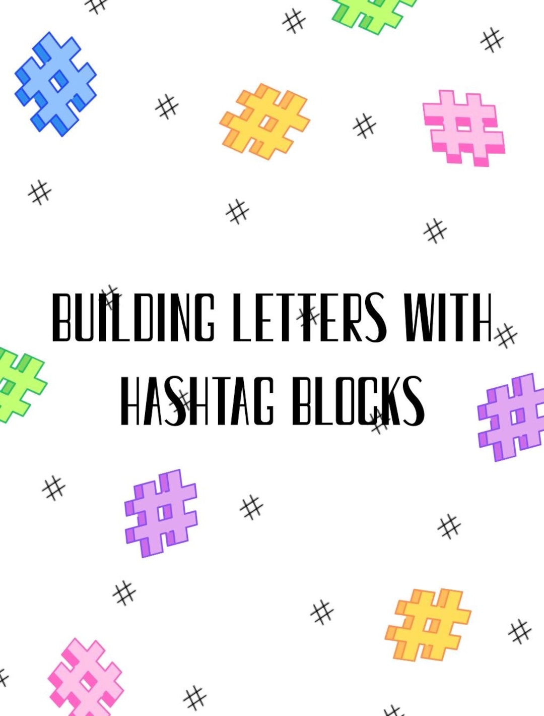 Hashtag Block Letter Mats: Letter Formation and Visual Motor Skills ...