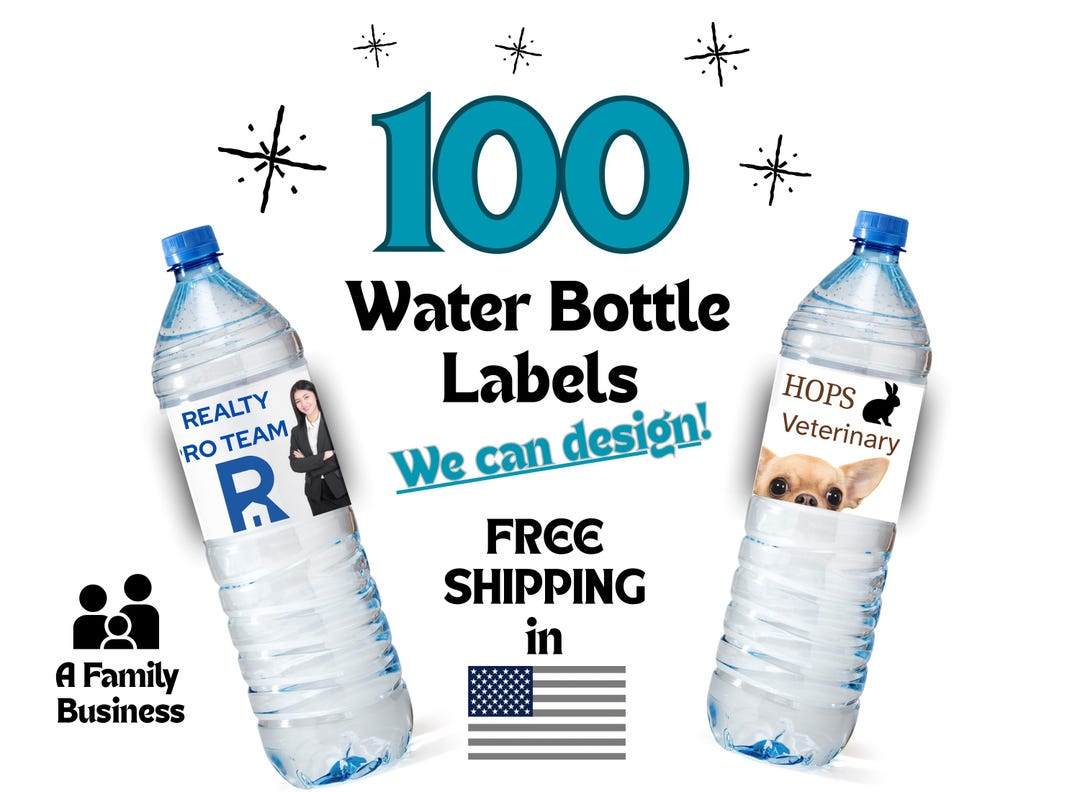 Personalized Water Bottle Labels: Custom Printed Drink Labels for Your ...