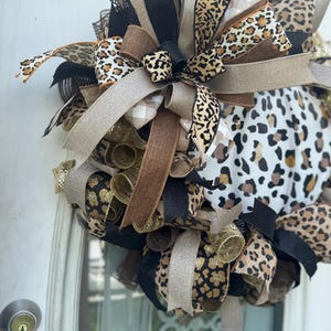 Leopard Print Pumpkin Wreath – Animal Print Fall Door Decor - Etsy