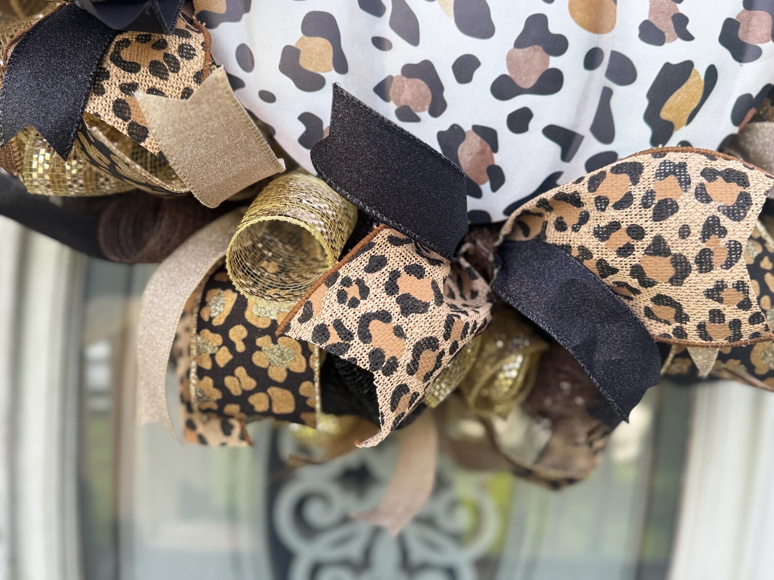 Leopard Print Pumpkin Wreath – Animal Print Fall Door Decor - Etsy