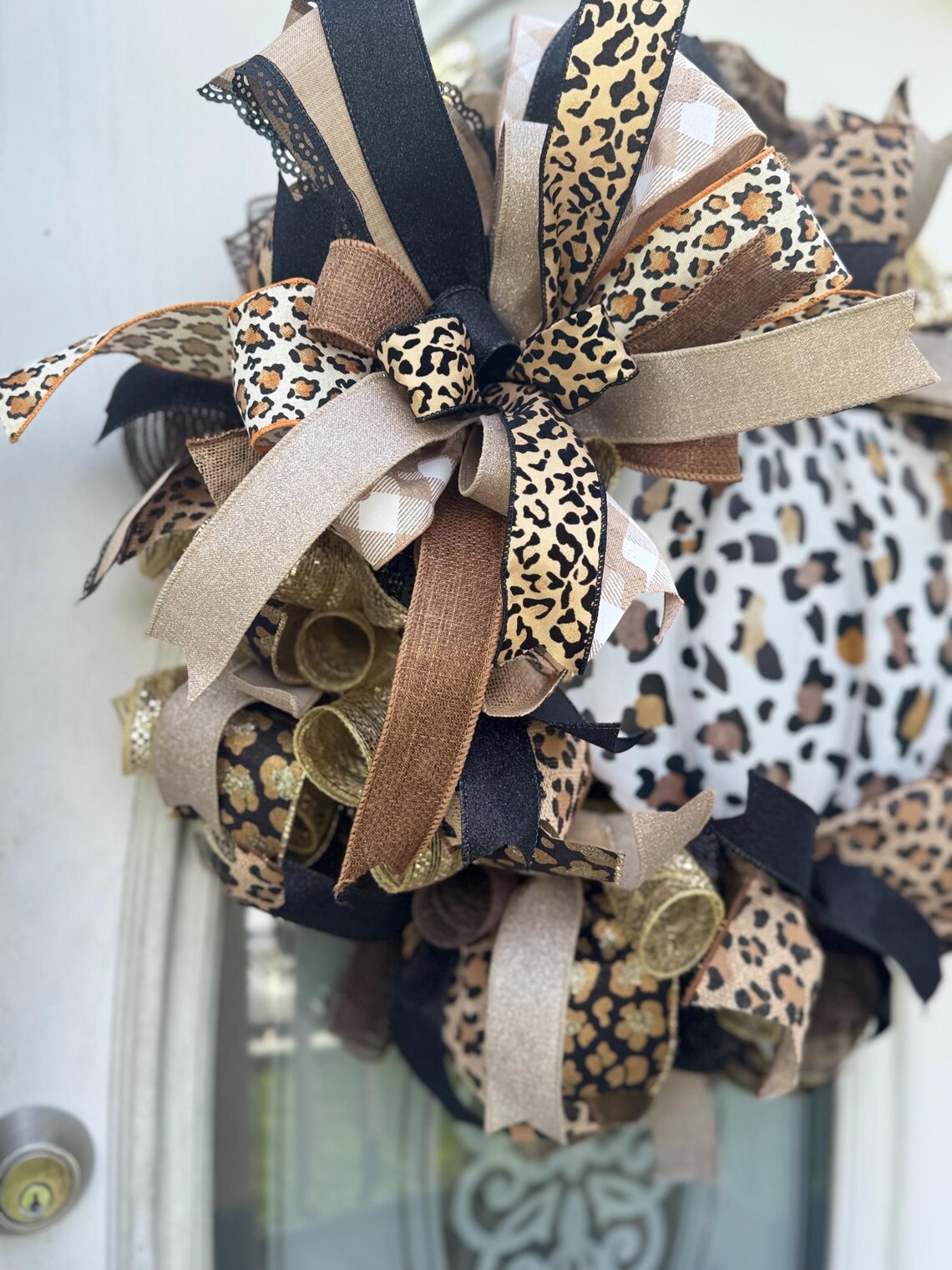 Leopard Print Pumpkin Wreath – Animal Print Fall Door Decor - Etsy