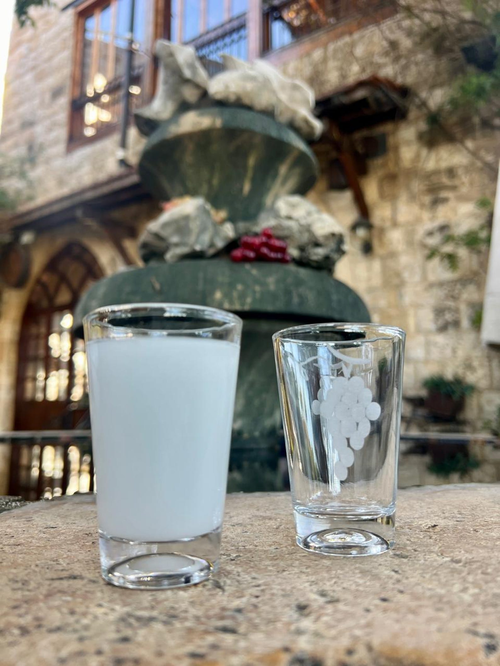Set of 800ml Glass Ibrik With Six Traditional Arak Glass Cups ...