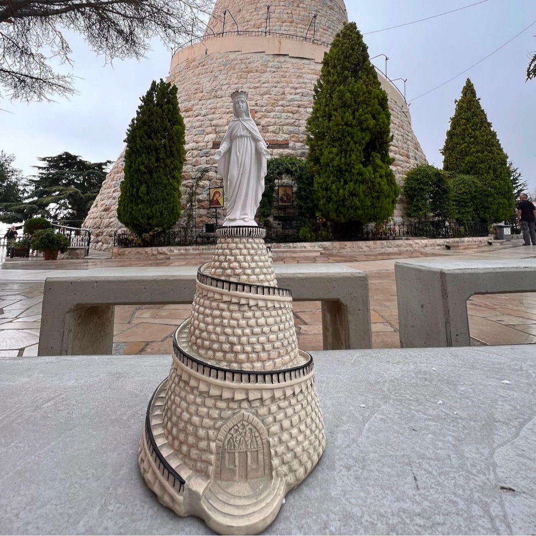 The Shrine of Our Lady of Lebanon Harissa Statue | Virgin Mary Statue ...