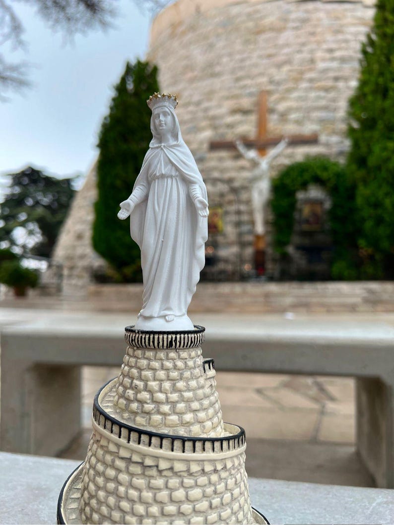 The Shrine of Our Lady of Lebanon Harissa Statue | Virgin Mary Statue ...