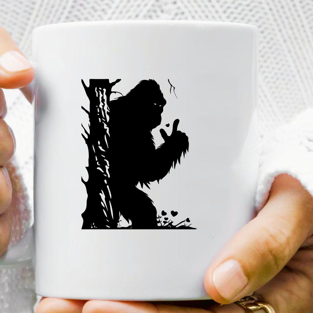 Peeking Bigfoot SVG Bundle: Sasquatch Forest Monster Clipart for Cricut ...