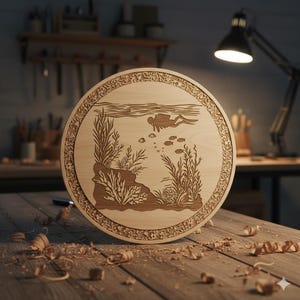 Scuba Diver Laser Engraving Bundle | Ocean Diving Silhouette ...