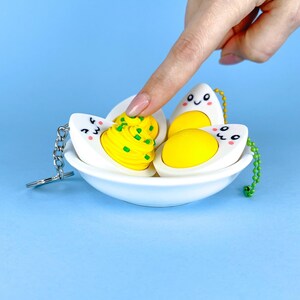 Kawaii Deviled Egg Fidget Clicker: Mechanical Switch Stress Relief Toy ...