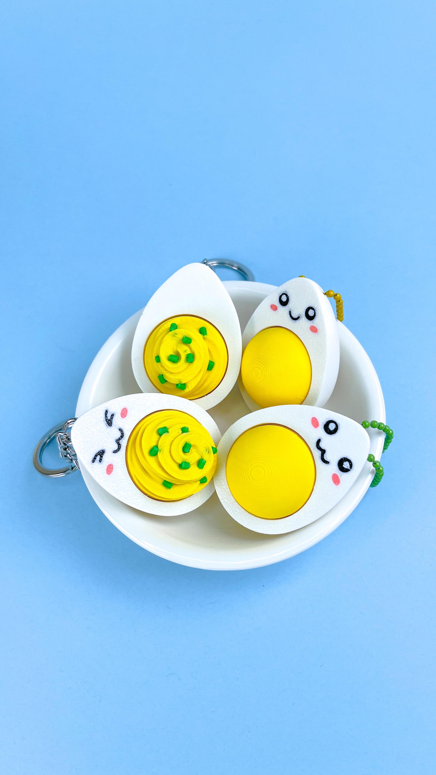 Kawaii Deviled Egg Fidget Clicker | Mechanical Switch Stress Relief Toy ...