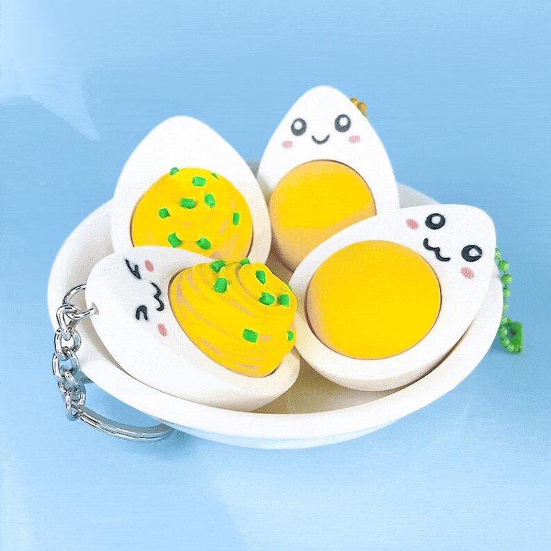 Kawaii Deviled Egg Fidget Clicker | Mechanical Switch Stress Relief Toy ...